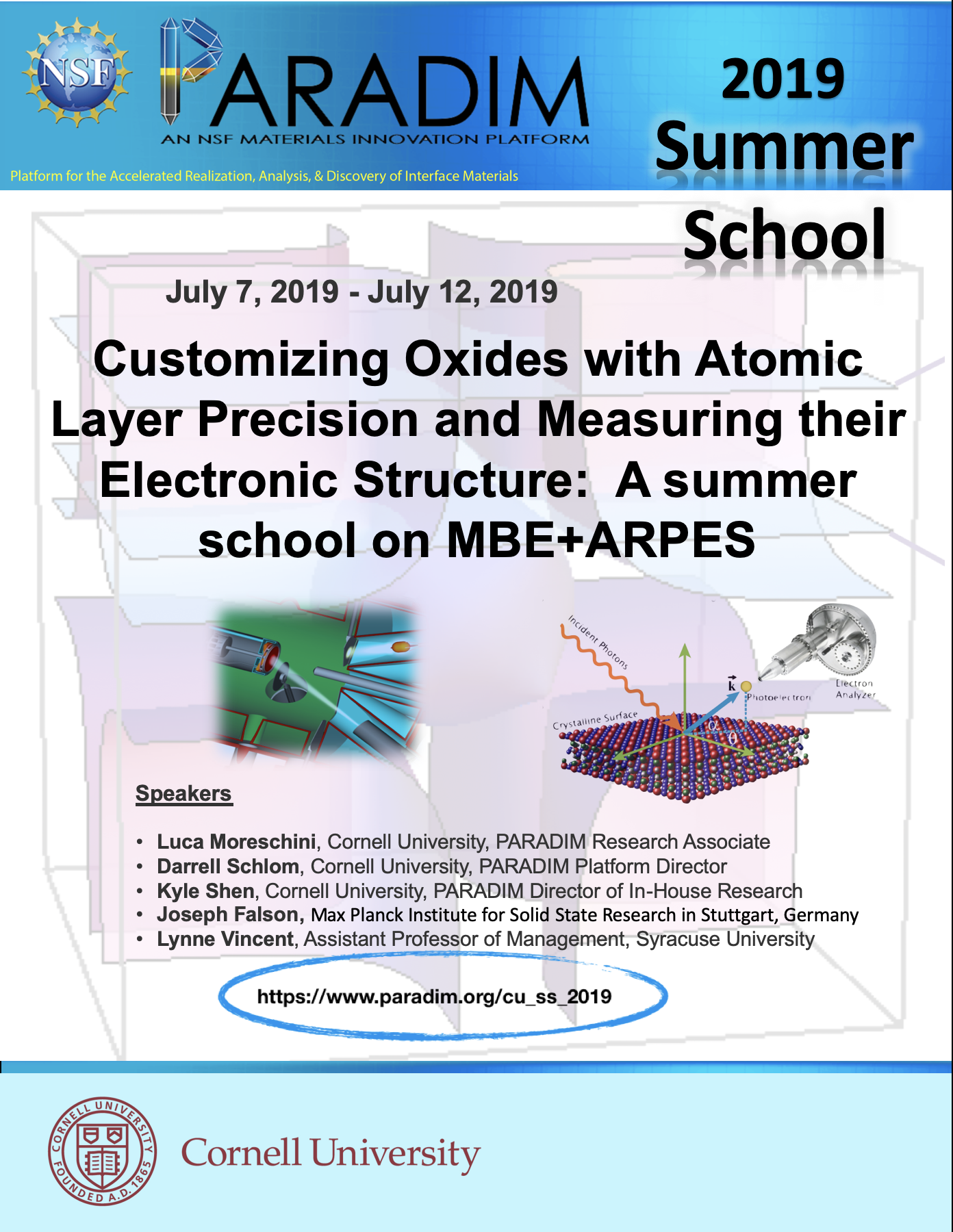 2019 Summer School @ Cornell | PARADIM